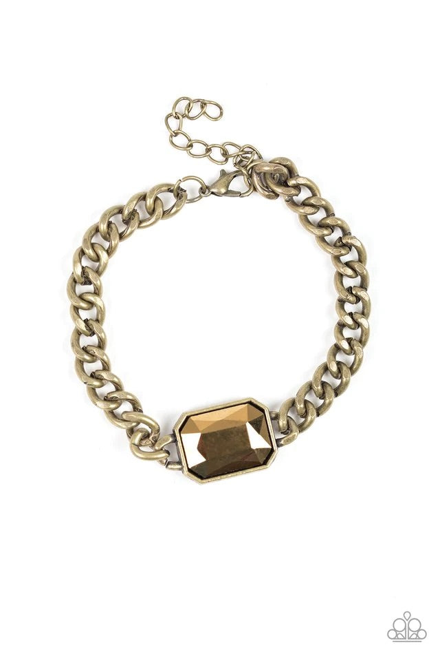 Paparazzi Jewelry Bracelet Command And Conqueror Brass Angies